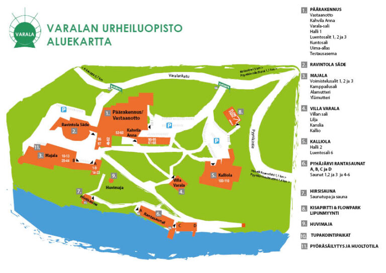 Aluekartta ja saapuminen - Varala