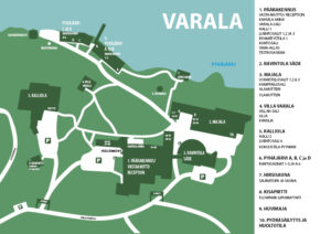 Aluekartta ja saapuminen - Varala
